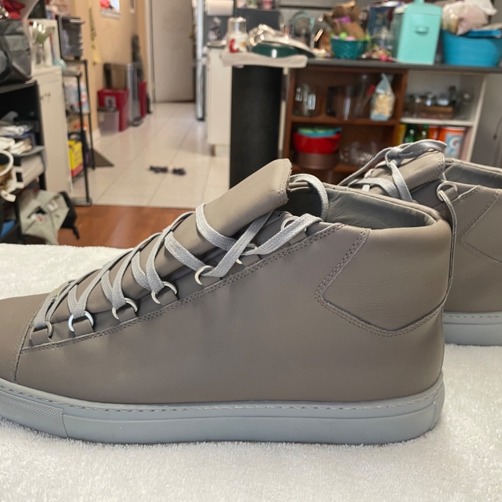 Balenciaga Arena High Top Sneaker- Grey Authentic Siz… - Gem